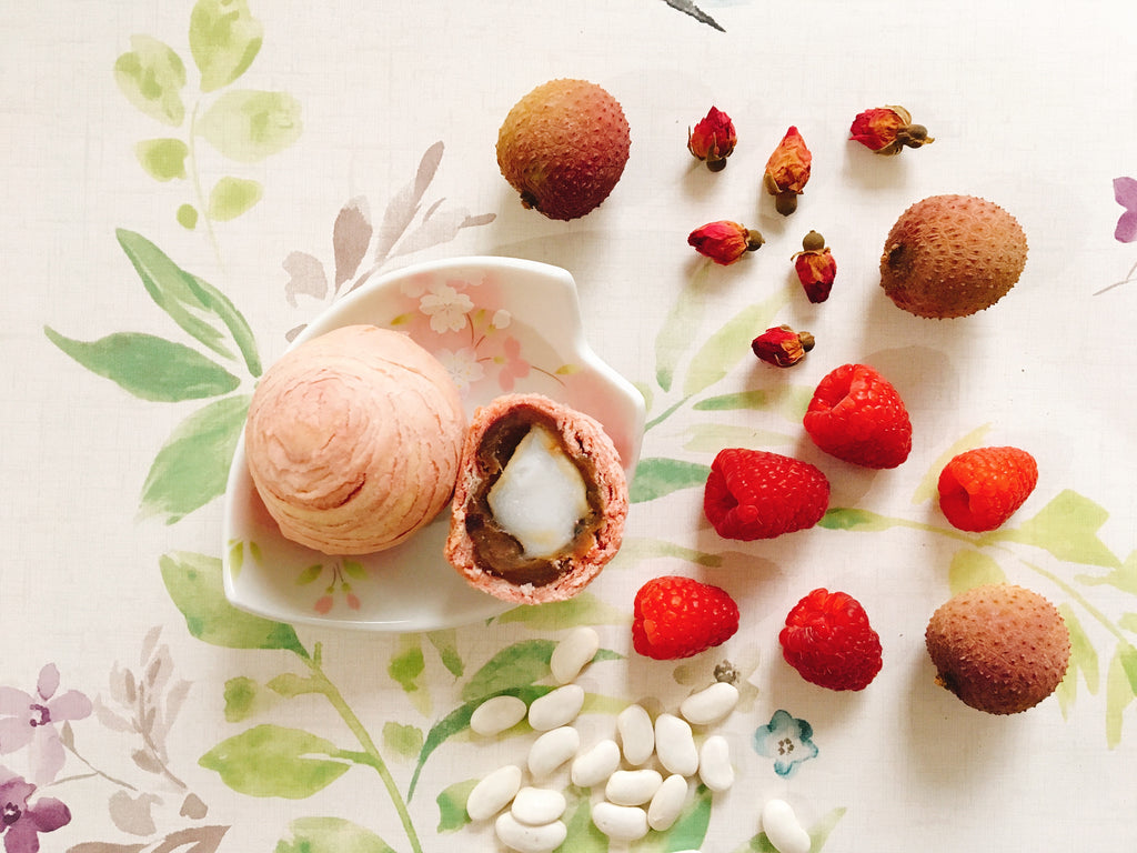 Raspberries, White Bean, Lychee, Rose & Mochi Pastry – kang chiao